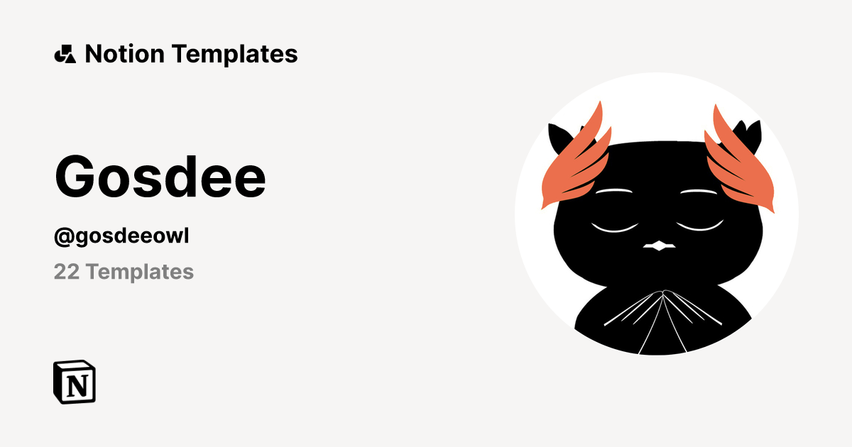 Gosdee | Template Creator | Notion Marketplace