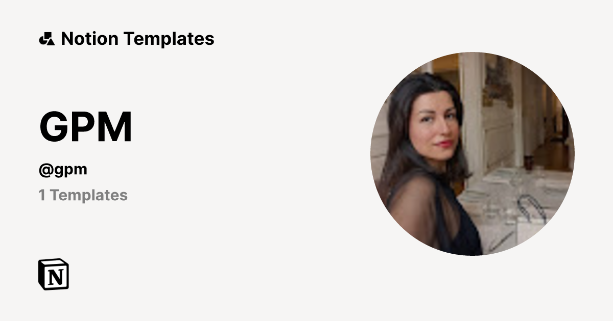 GPM | Template Creator | Notion Marketplace
