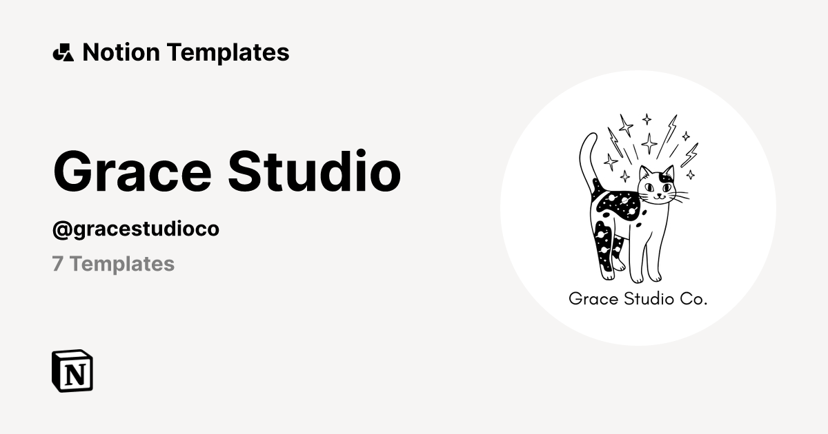 Grace Studio | Template Creator | Notion Marketplace