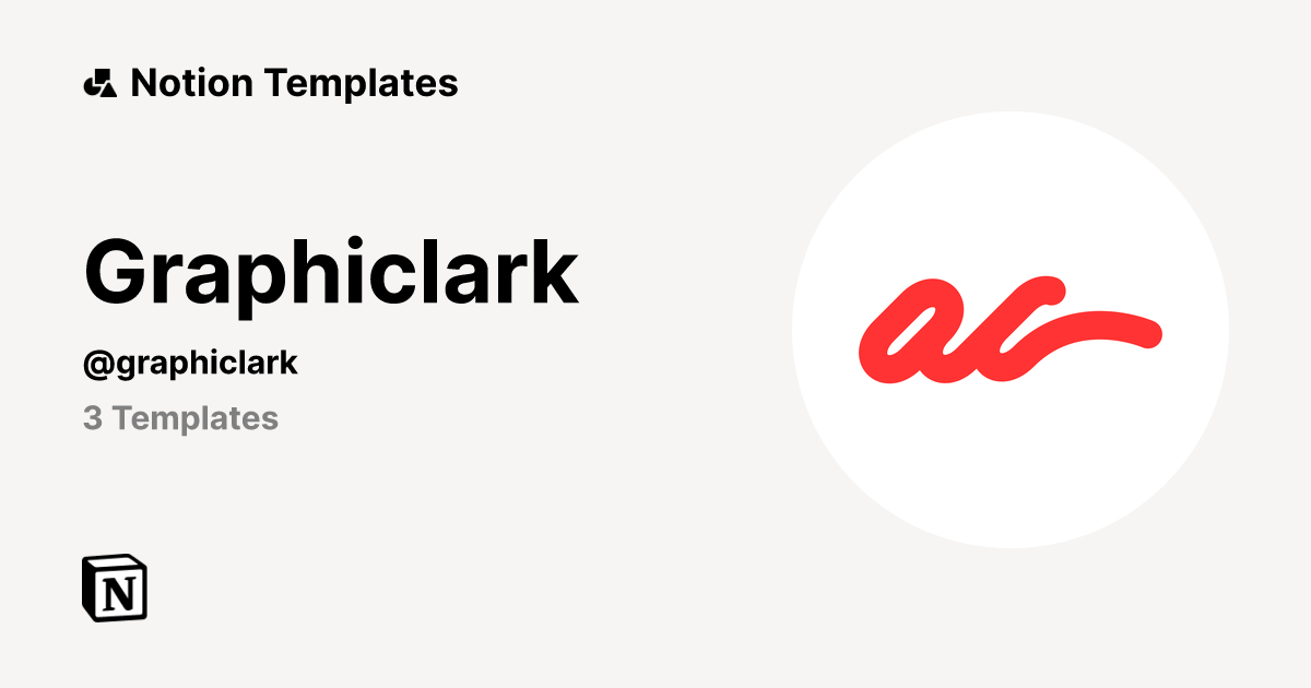 Graphiclark | Template Creator | Notion Marketplace