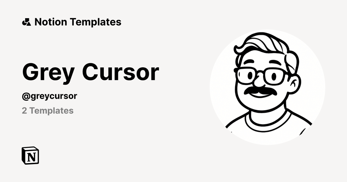 Grey Cursor | Template Creator | Notion Marketplace