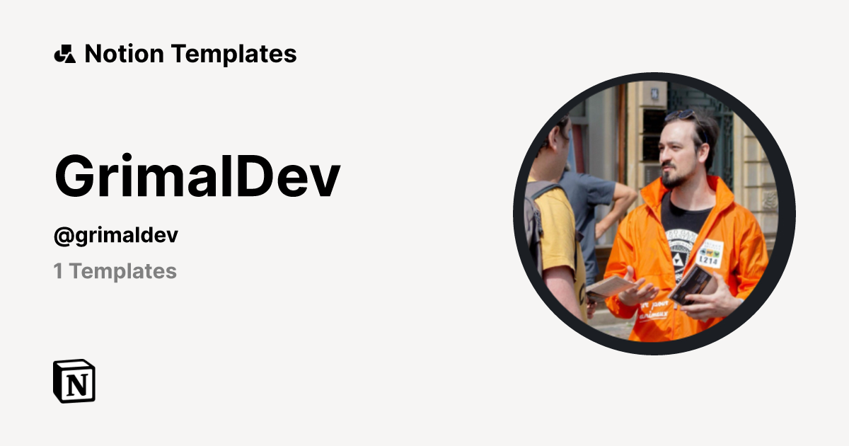 GrimalDev | Template Creator | Notion Marketplace