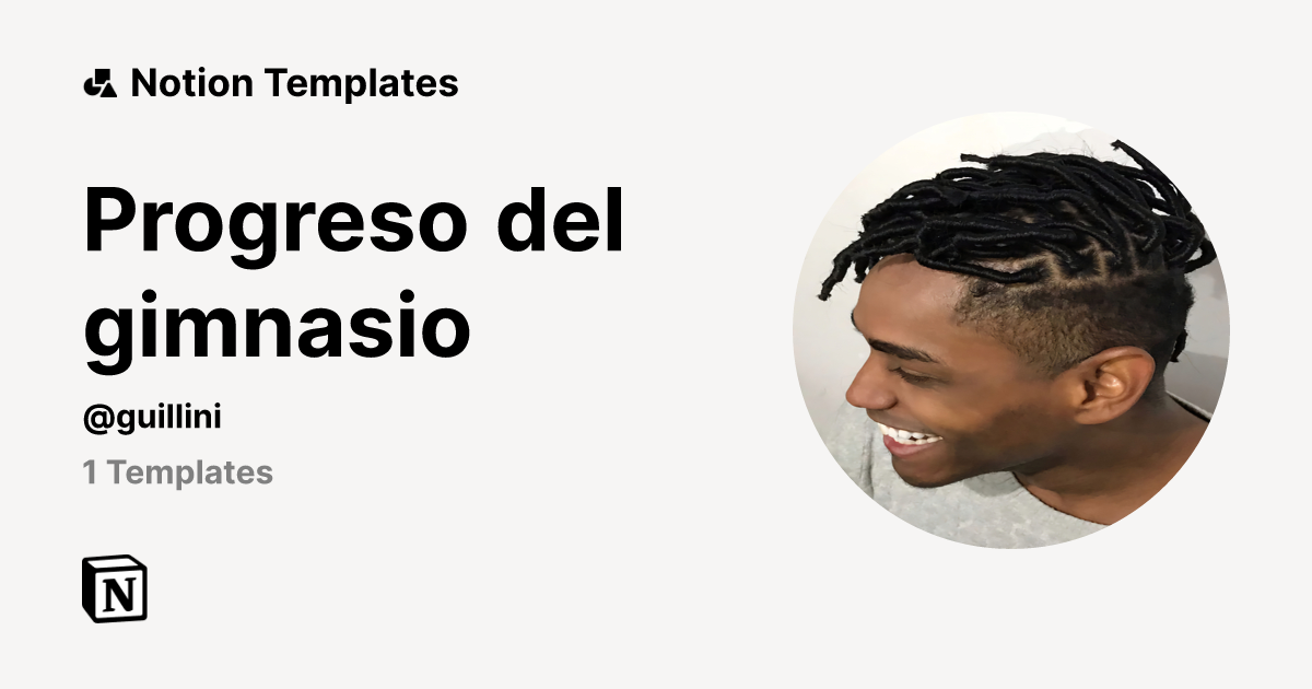 Progreso del gimnasio | Template Creator | Notion Marketplace