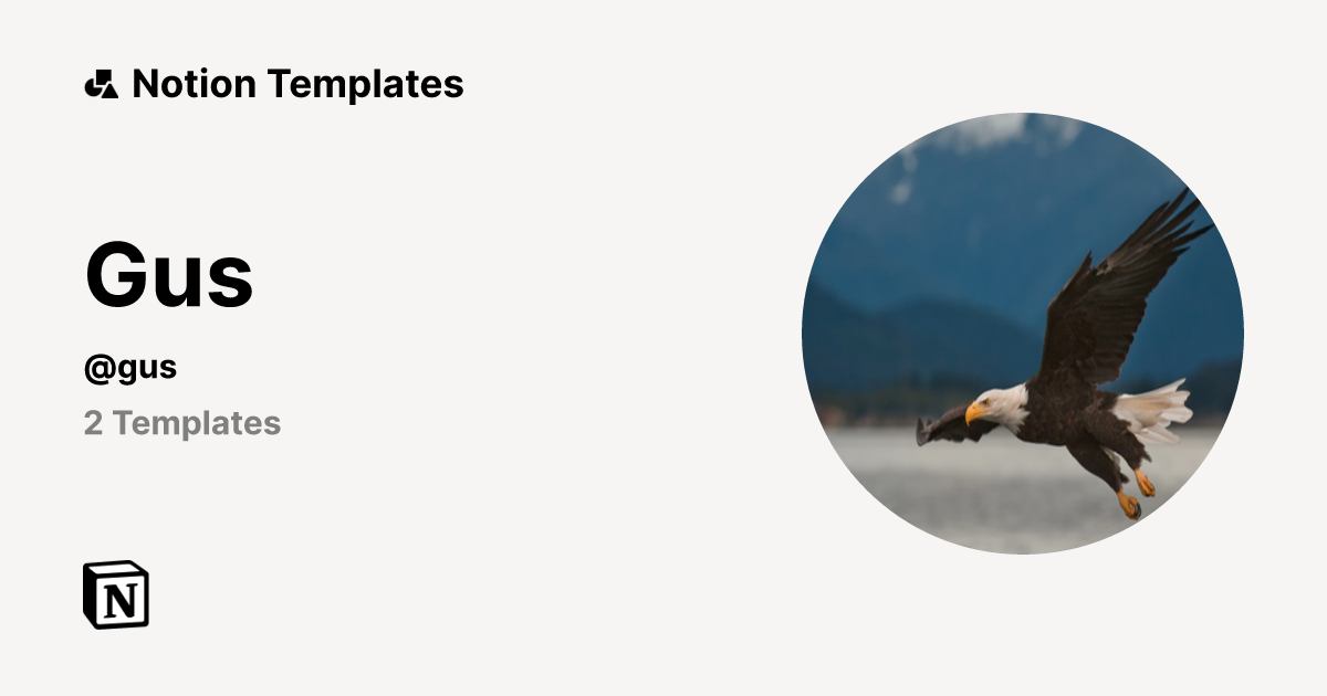 Gus | Template Creator | Notion Marketplace