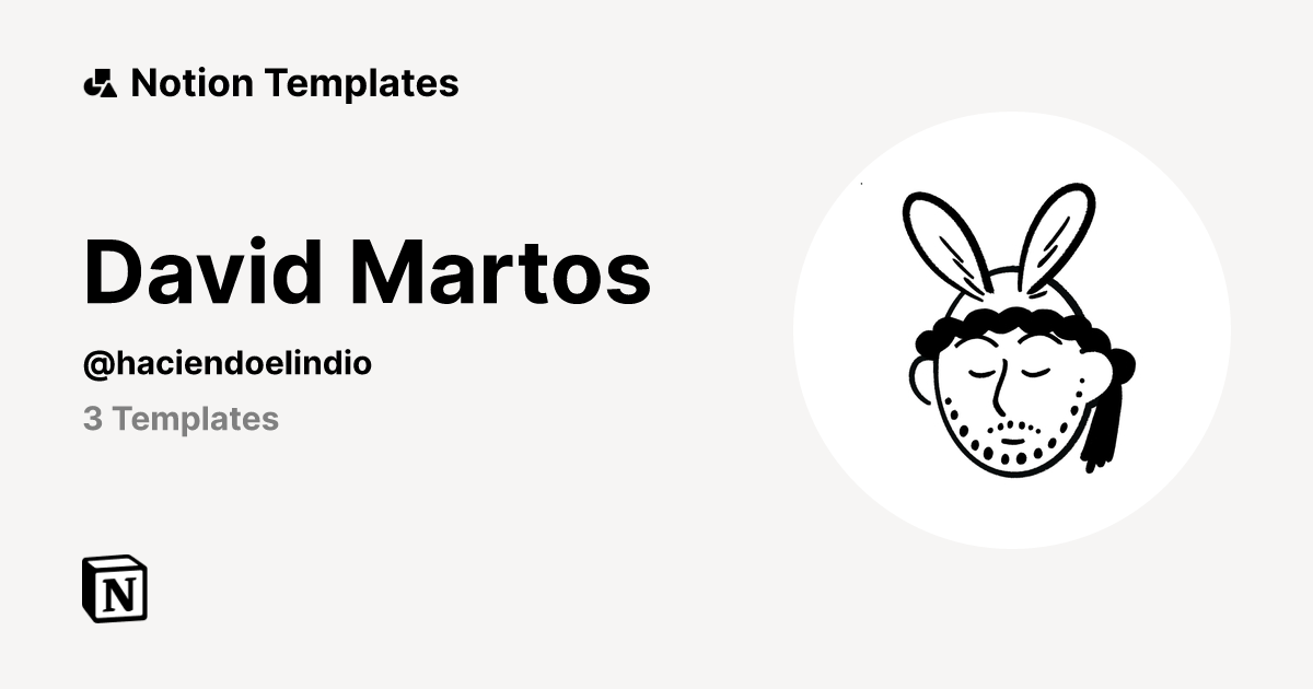 David Martos | Template Creator | Notion Marketplace