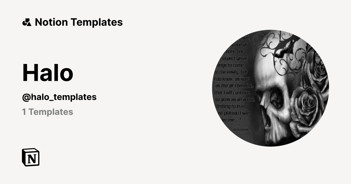 Halo | Template Creator | Notion Marketplace