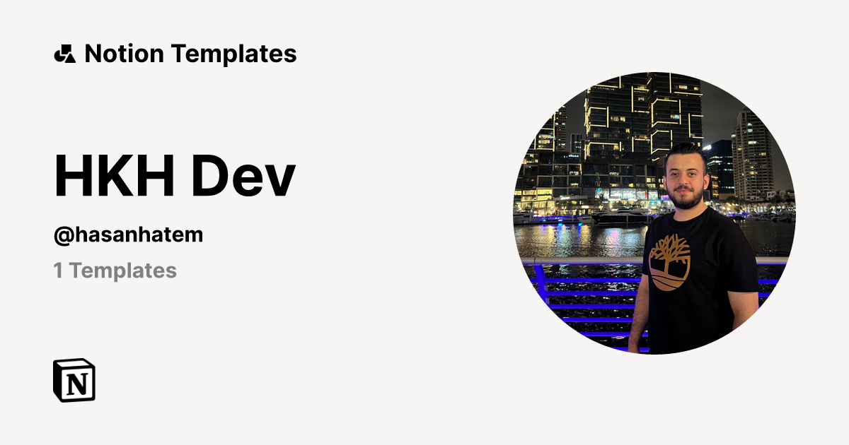 HKH Dev | Template Creator | Notion Marketplace