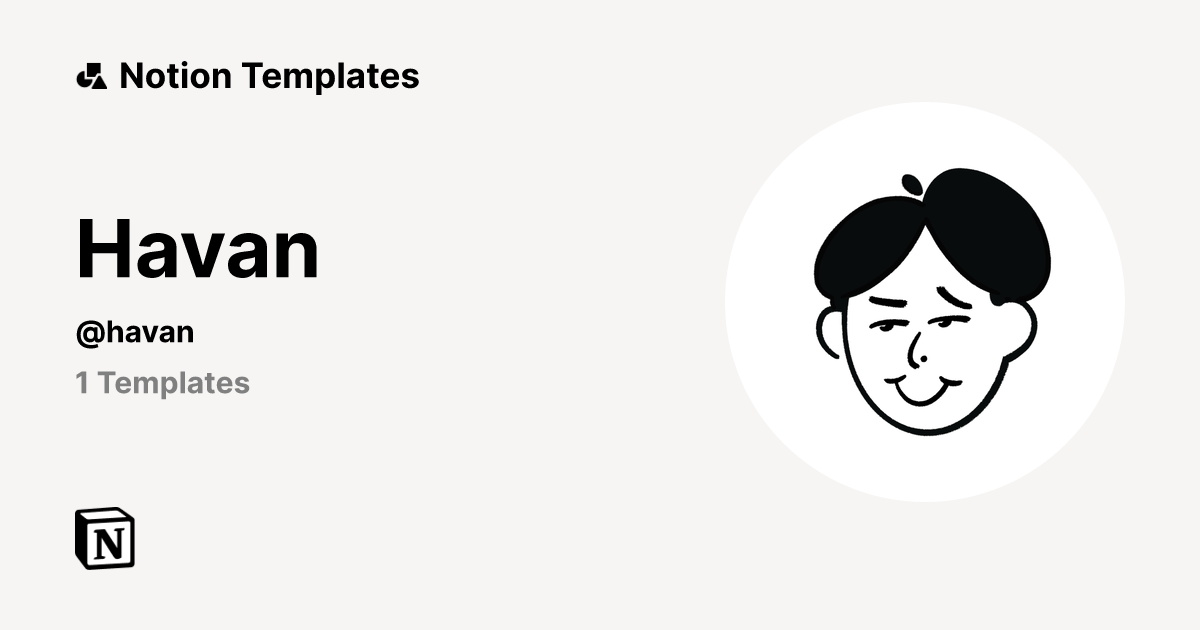 Havan | Template Creator | Notion Marketplace