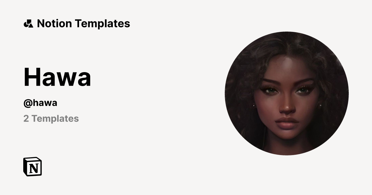 Hawa | Template Creator | Notion Marketplace