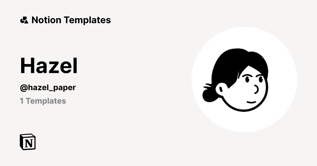 Hazel | Template Creator | Notion Marketplace