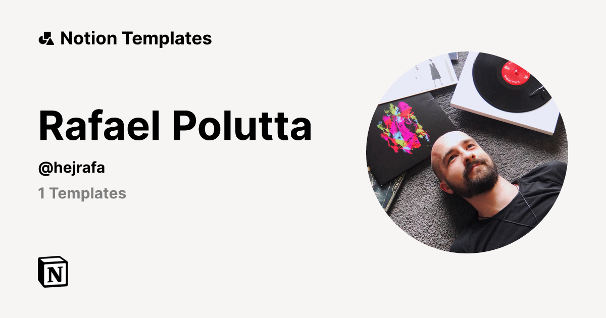 Rafael Polutta | Template Creator | Notion Marketplace