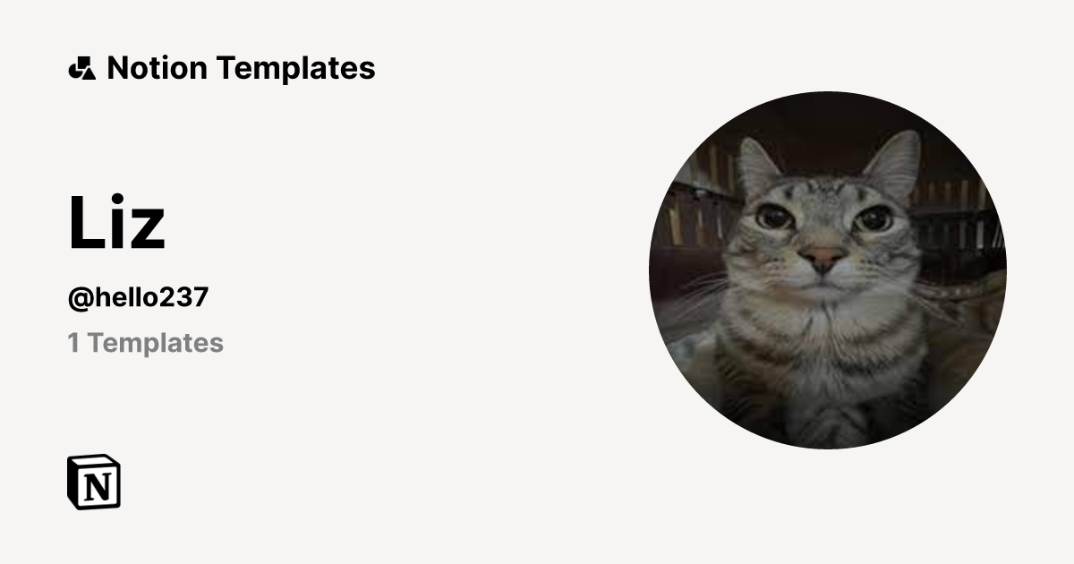 Liz | Template Creator | Notion Marketplace