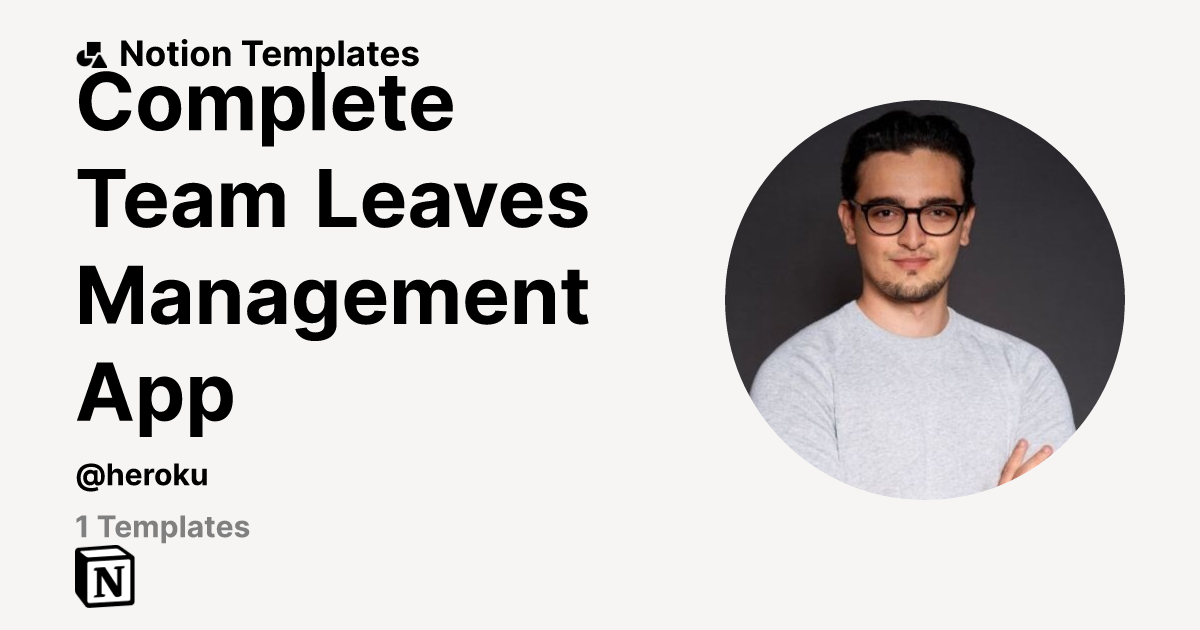 Complete Team Leaves Management App | Template Creator | Notion Marketplace