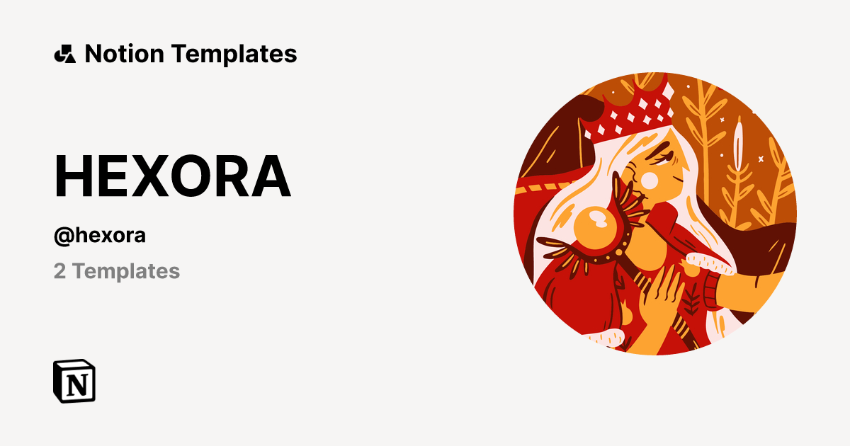 HEXORA | Template Creator | Notion Marketplace