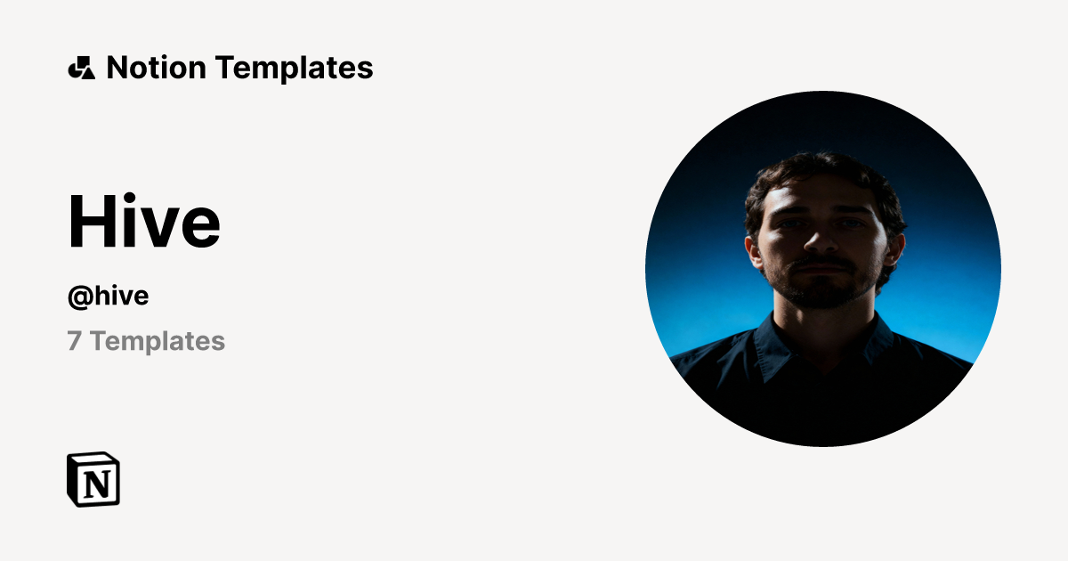 Hive | Template Creator | Notion Marketplace