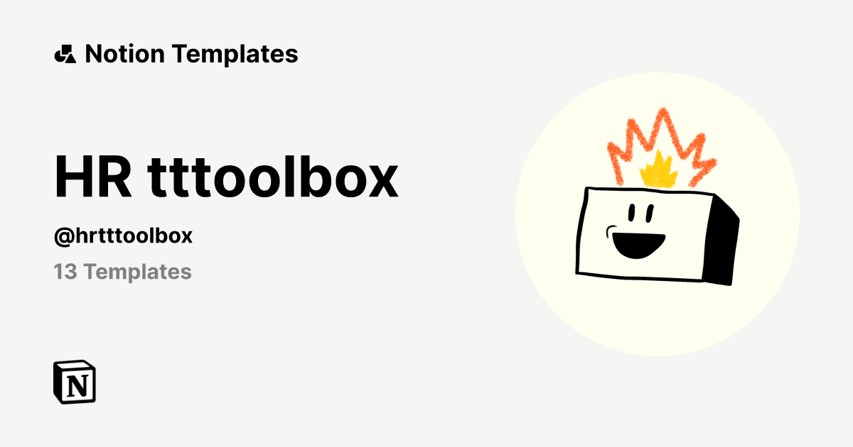 HR tttoolbox | Template Creator | Notion Marketplace
