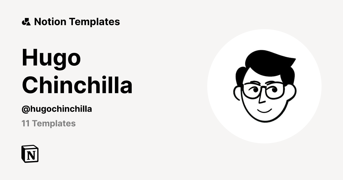 Hugo Chinchilla | Template Creator | Notion Marketplace