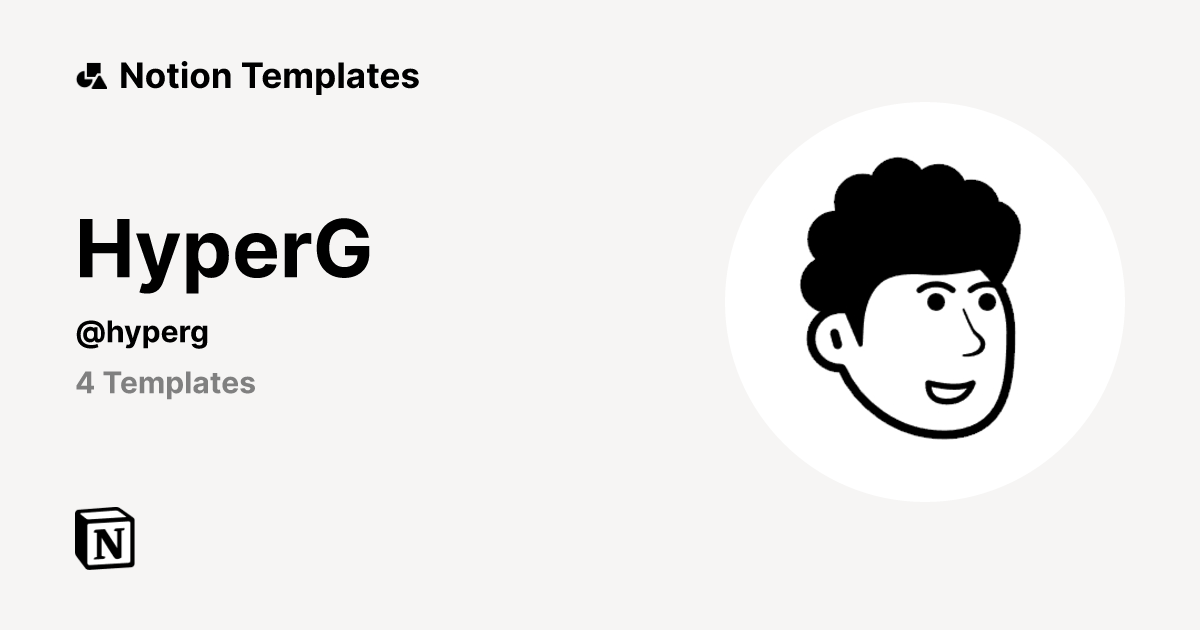 HyperG | Template Creator | Notion Marketplace