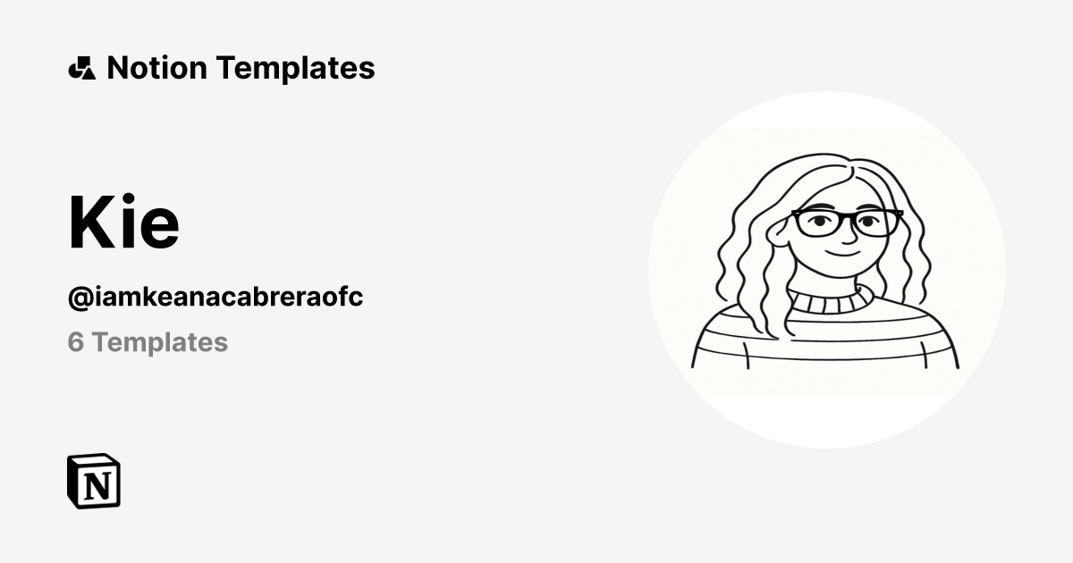 Kie | Template Creator | Notion Marketplace