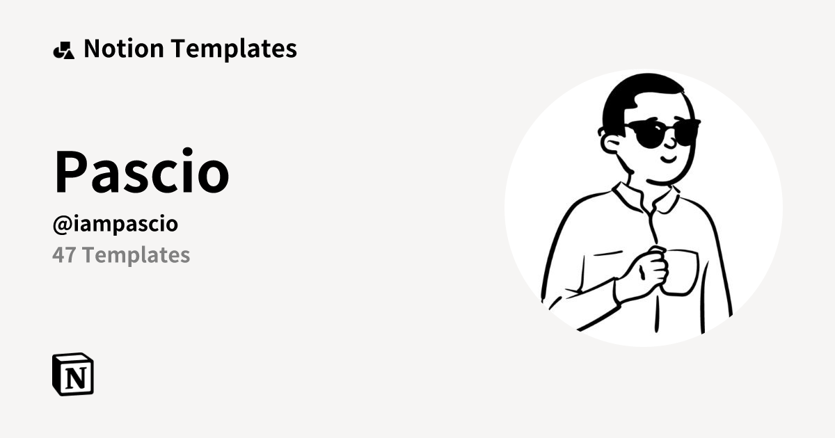 Pascio | Template Creator | Notion Marketplace