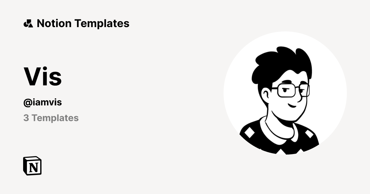Vis | Template Creator | Notion Marketplace