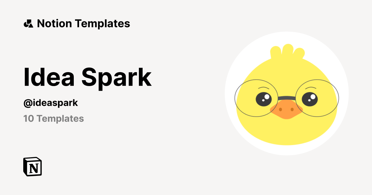 Idea Spark | Template Creator | Notion Marketplace