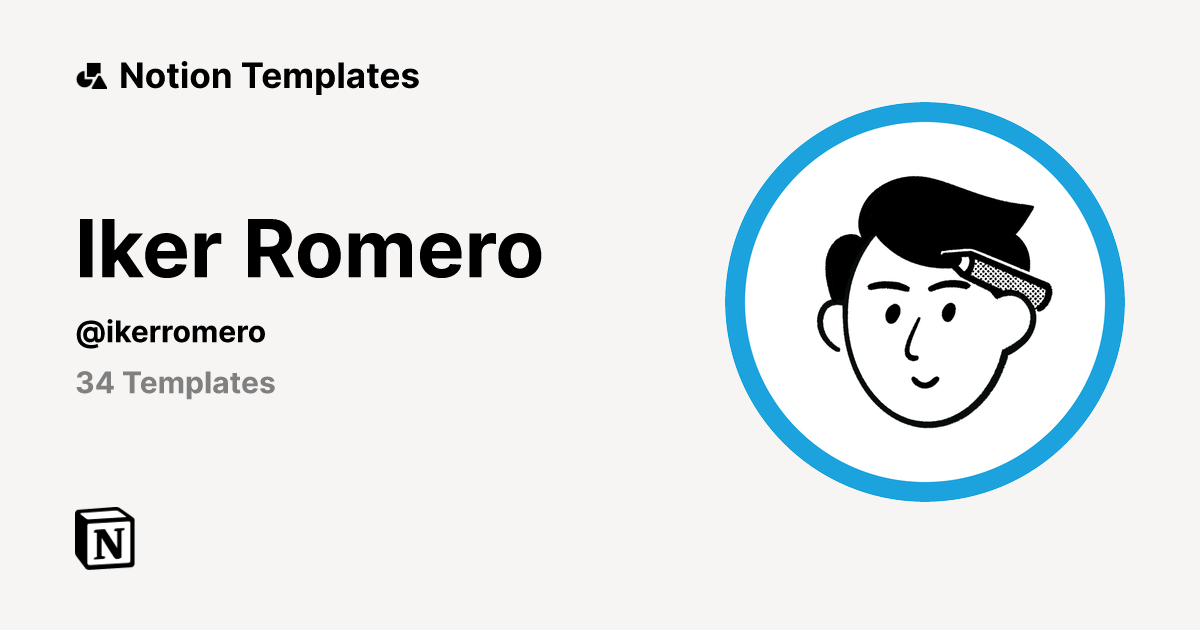 Iker Romero | Template Creator | Notion Marketplace