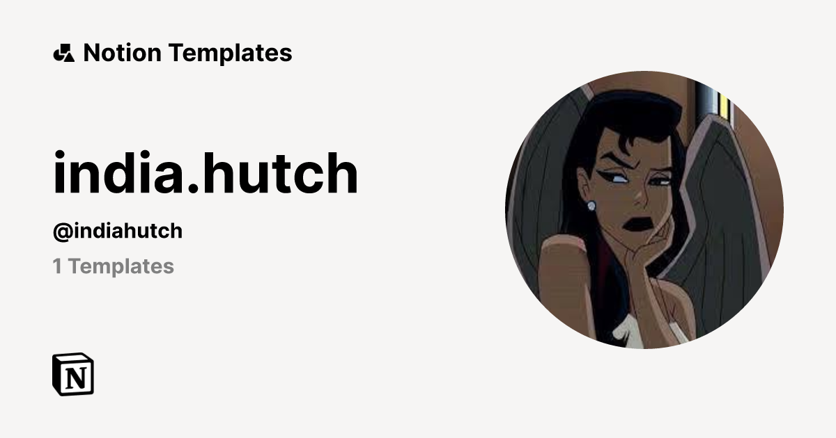 india.hutch | Template Creator | Notion Marketplace