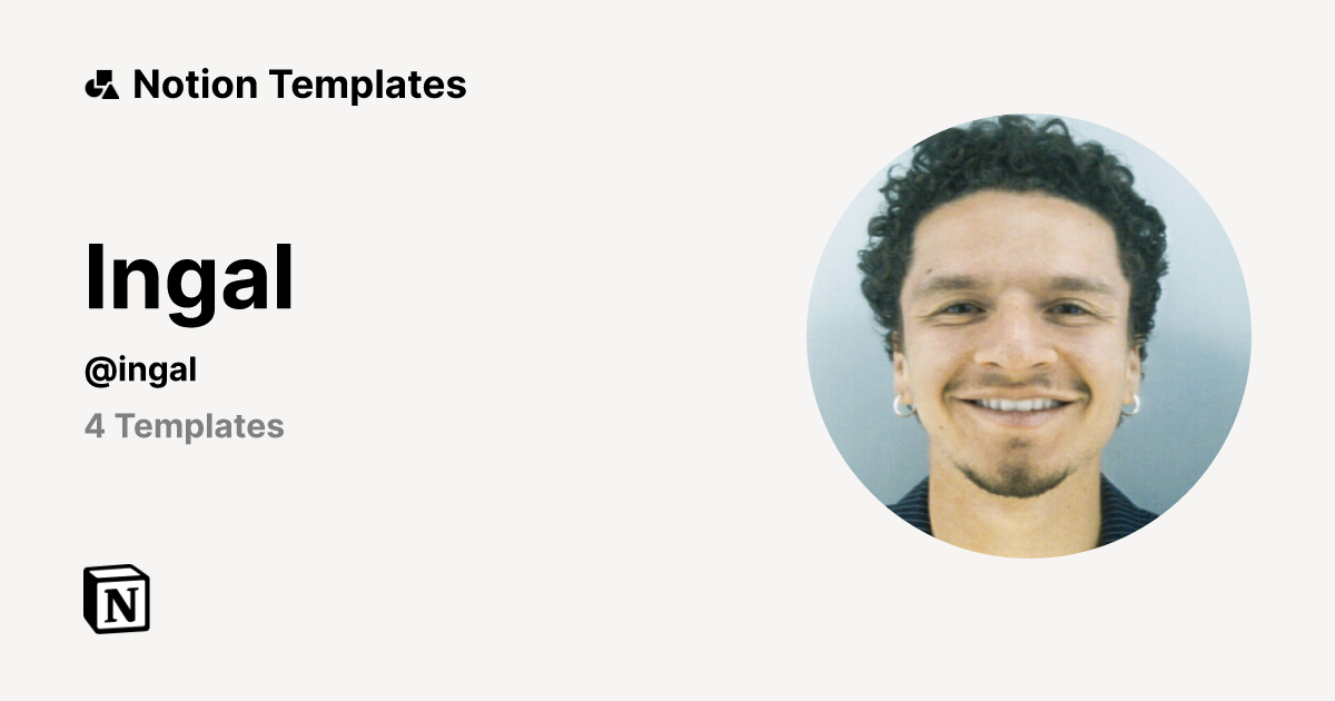 Ingal | Template Creator | Notion Marketplace