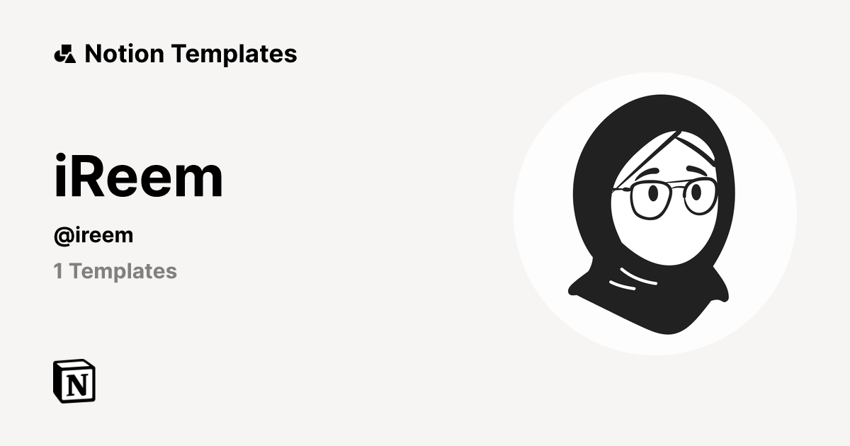 iReem | Template Creator | Notion Marketplace