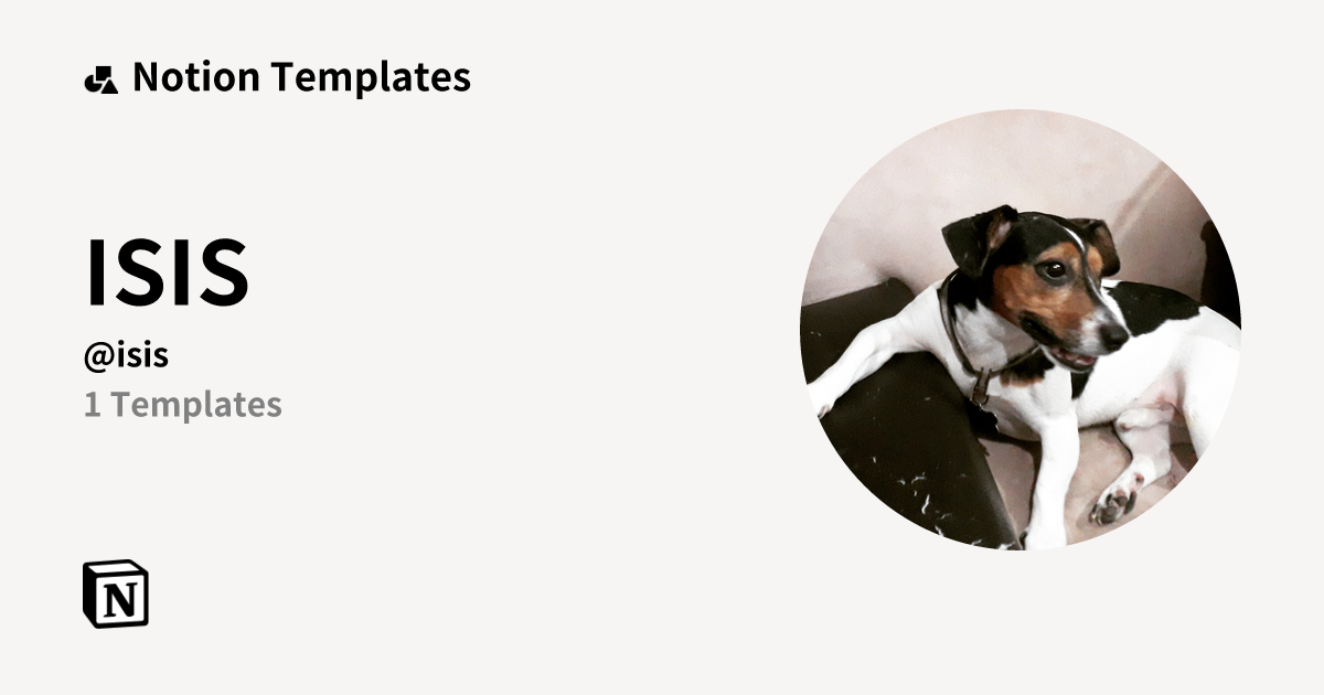 ISIS | Template Creator | Notion Marketplace