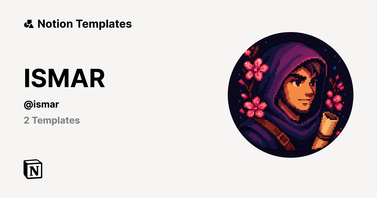 ISMAR | Template Creator | Notion Marketplace