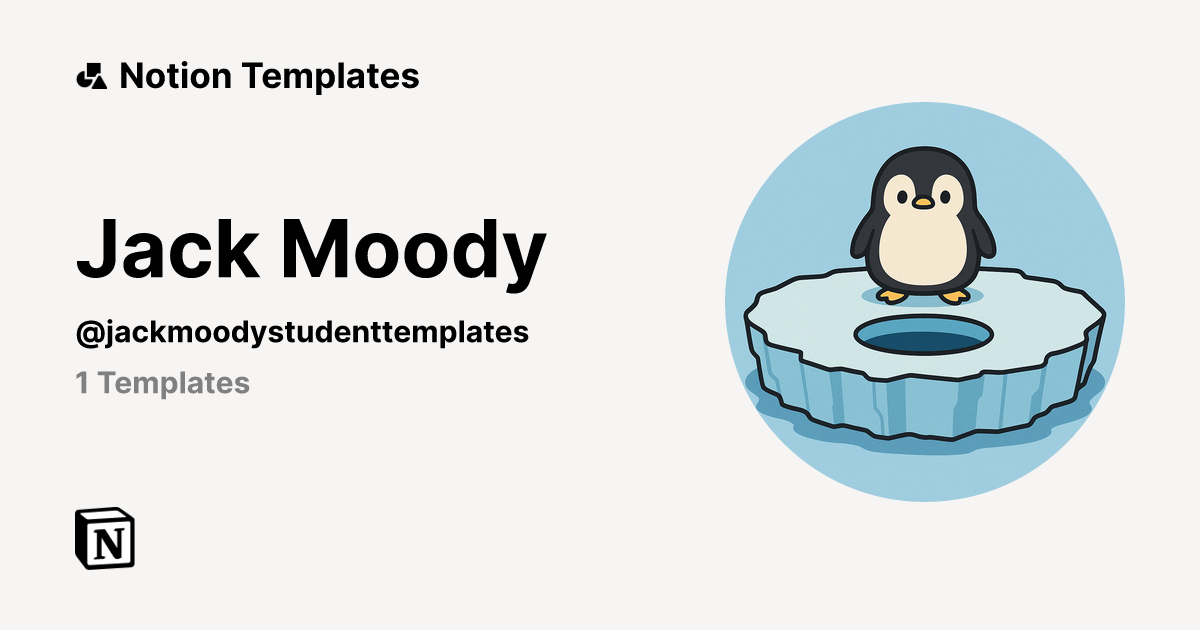 Jack Moody | Template Creator | Notion Marketplace