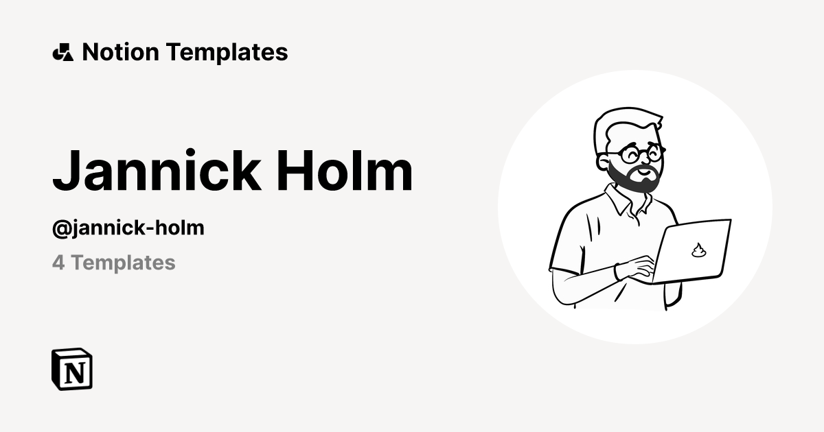 Jannick Holm | Template Creator | Notion Marketplace