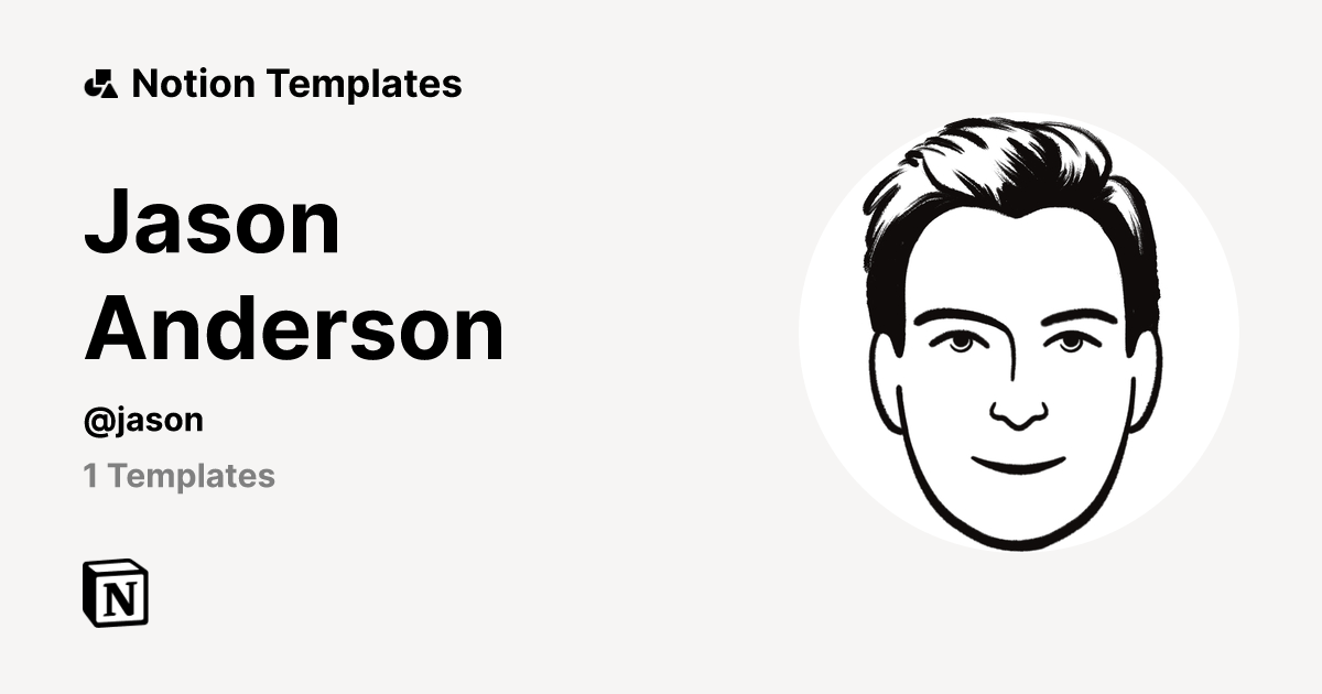 Jason Anderson | Template Creator | Notion Marketplace