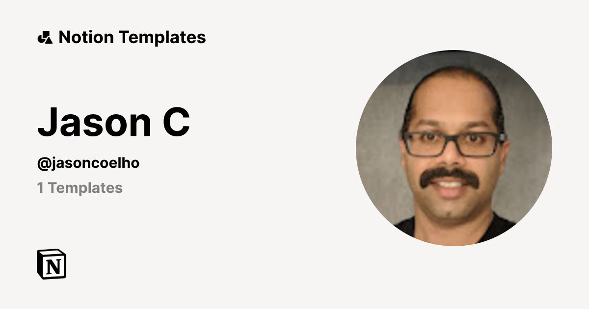 Jason C | Template Creator | Notion Marketplace