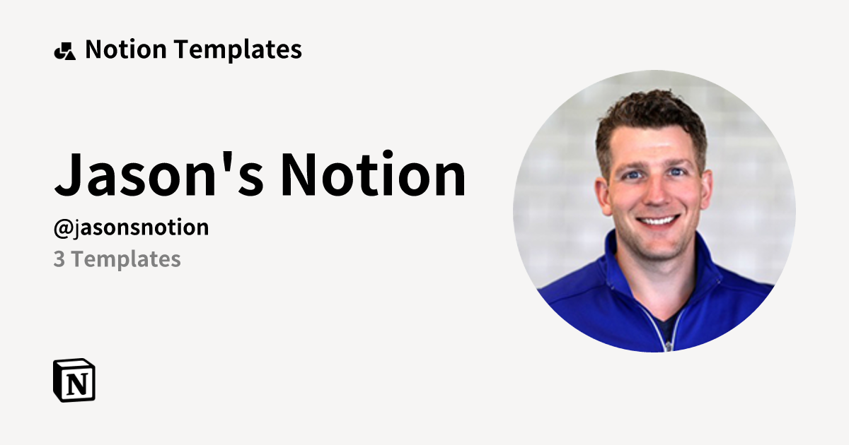 Jason's Notion | Template Creator | Notion Marketplace
