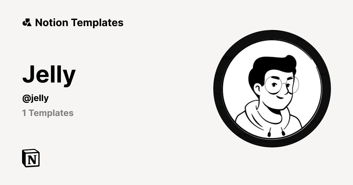 Jelly | Template Creator | Notion Marketplace