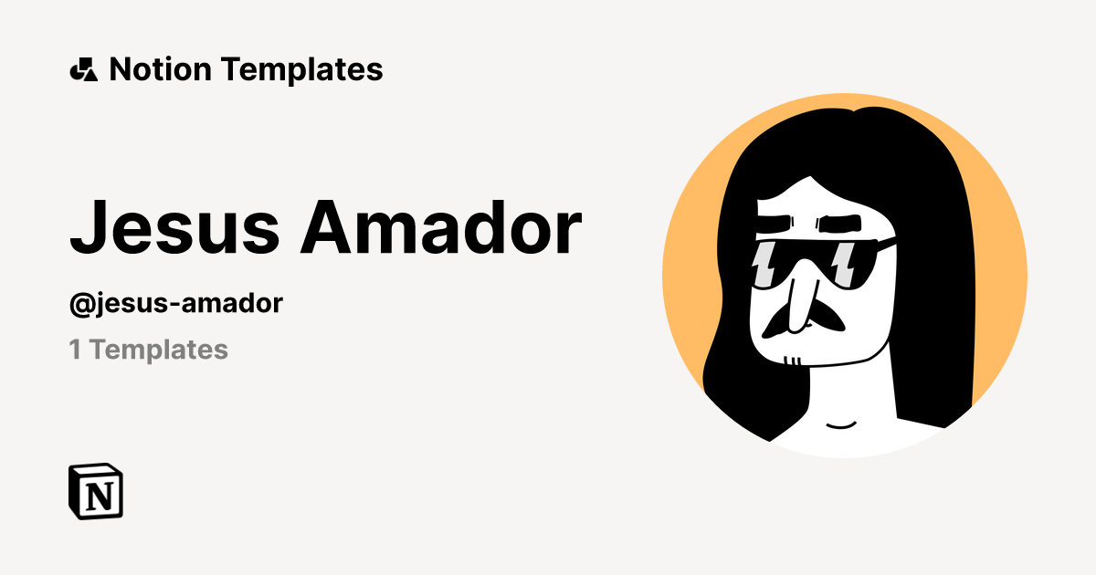 Jesus Amador | Template Creator | Notion Marketplace
