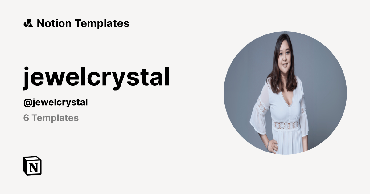 jewelcrystal | Template Creator | Notion Marketplace