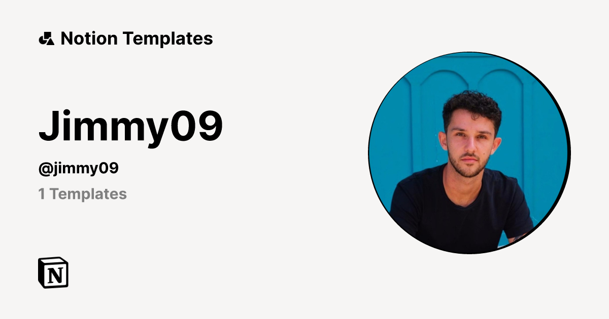 Jimmy09 | Template Creator | Notion Marketplace