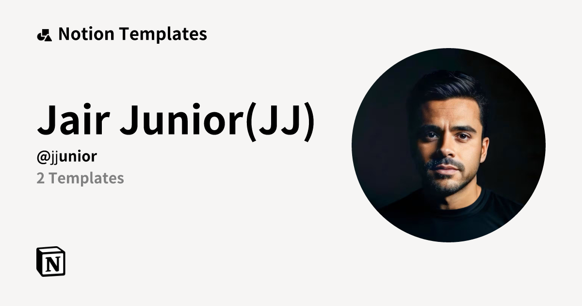 Jair Junior(JJ) | Template Creator | Notion Marketplace