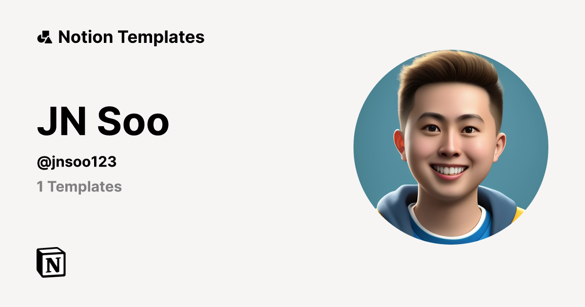 JN Soo | Template Creator | Notion Marketplace