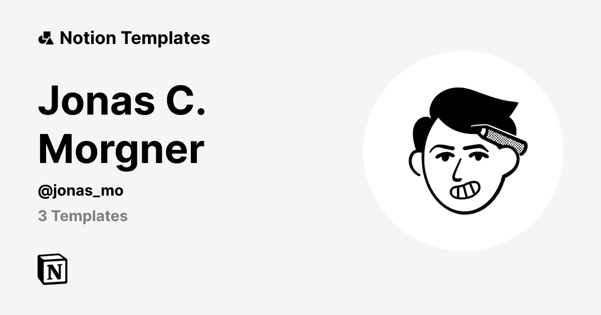 Jonas C. Morgner | Template Creator | Notion Marketplace