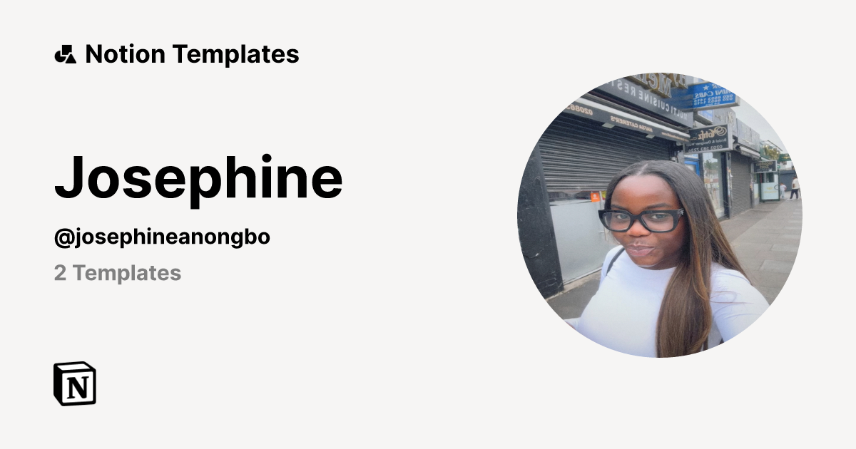 Josephine | Template Creator | Notion Marketplace