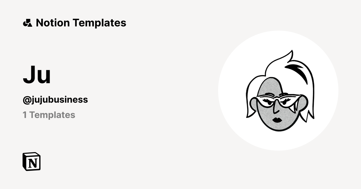 Ju | Template Creator | Notion Marketplace