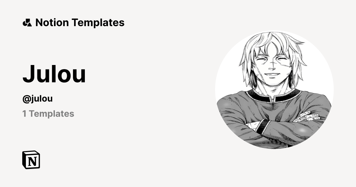 Julou | Template Creator | Notion Marketplace