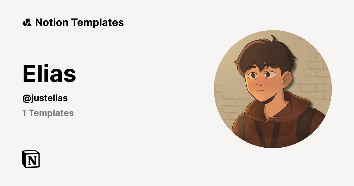 Elias | Template Creator | Notion Marketplace