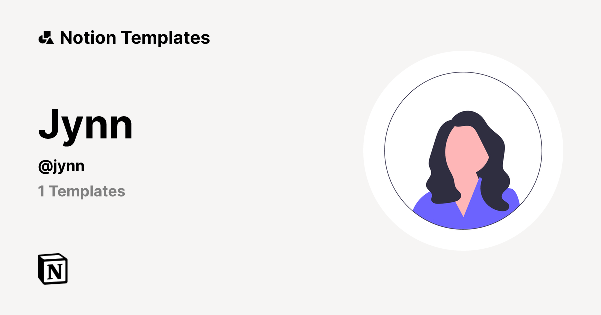 Jynn | Template Creator | Notion Marketplace