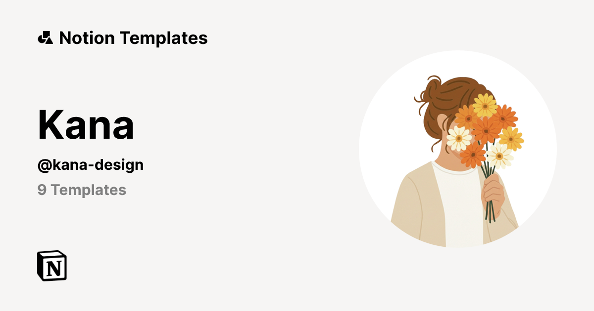 Kana | Template Creator | Notion Marketplace